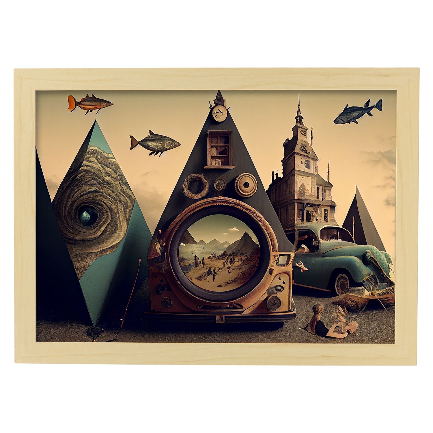 Nacnic Poster Pirámides En Estilo Surrealismo Cinematográfico ...