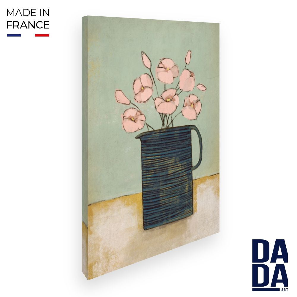 Toile Fleurs vase / 100x140cm / Fabriqué en France / DADA ART | Leroy ...