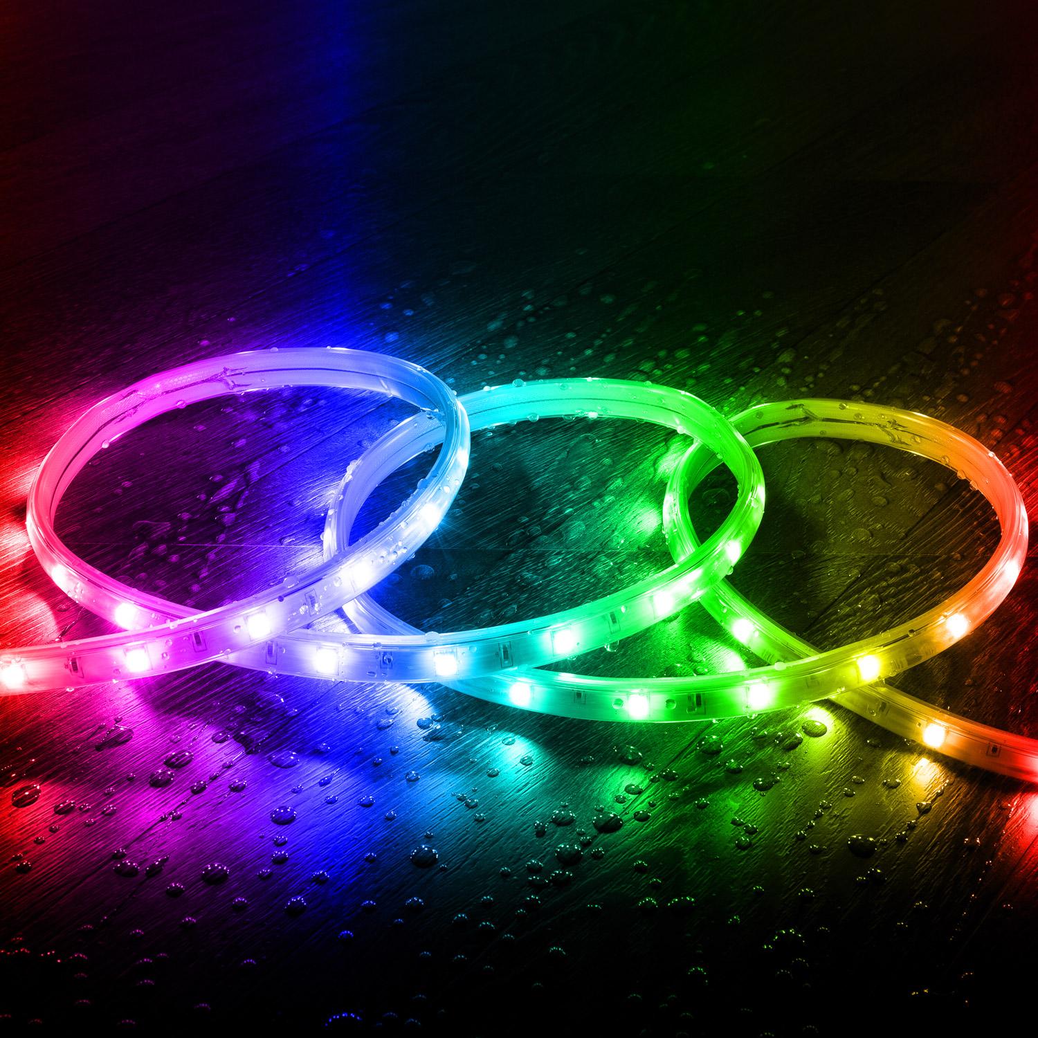 Ruban LED Extérieur Solaire 24V DC SMD2835 60 LED/m 10m IP65 Largeur ...