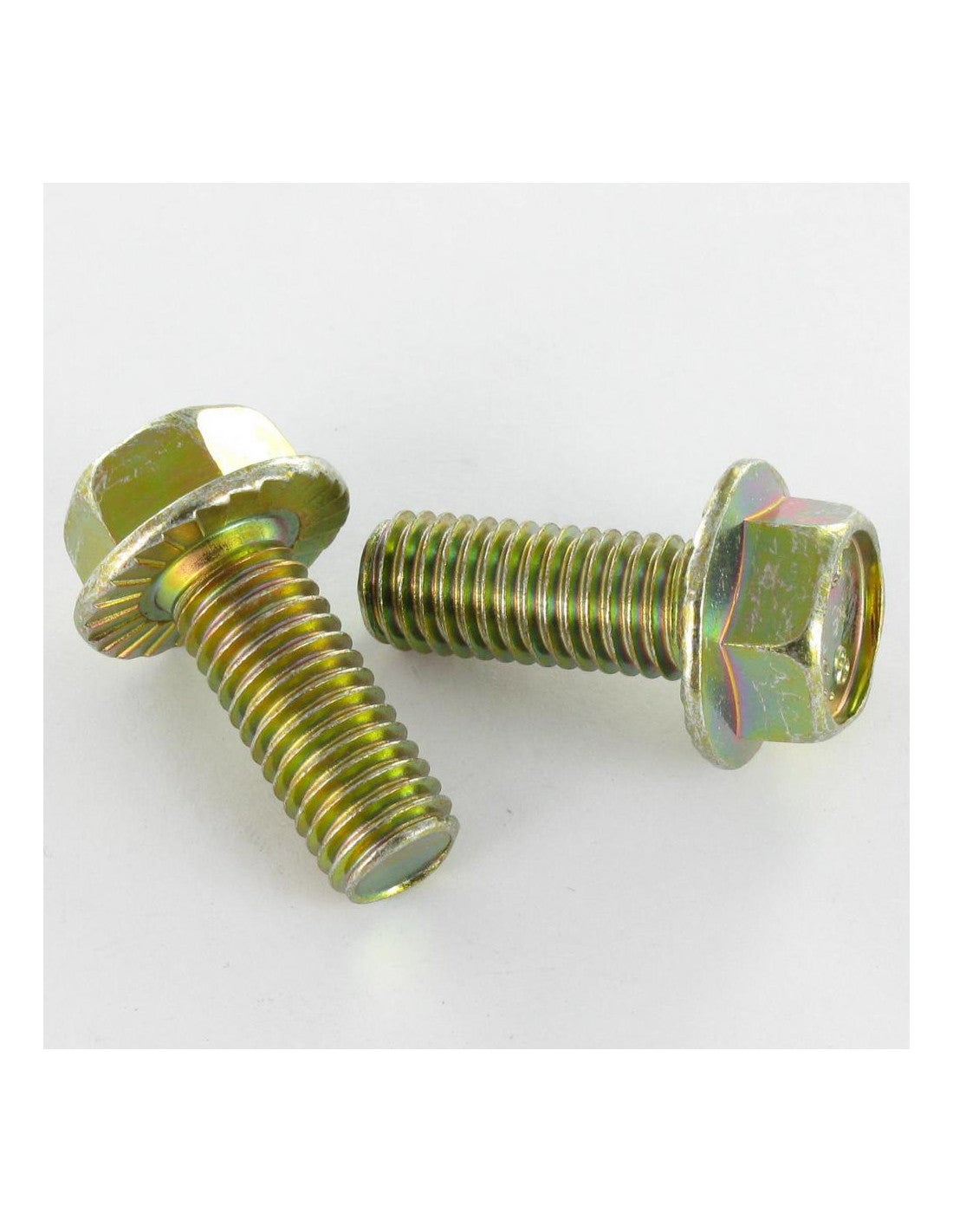 Vis métaux Tête hexagonale TH M6X8 Embase collerette crantée Classe 8.8 Bichromaté-1 pièce ...