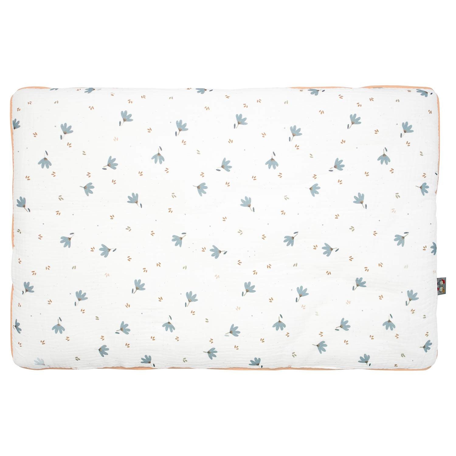 Oreiller plat réversible en gaze de coton, Bleuet 60 x 40 cm | Leroy Merlin