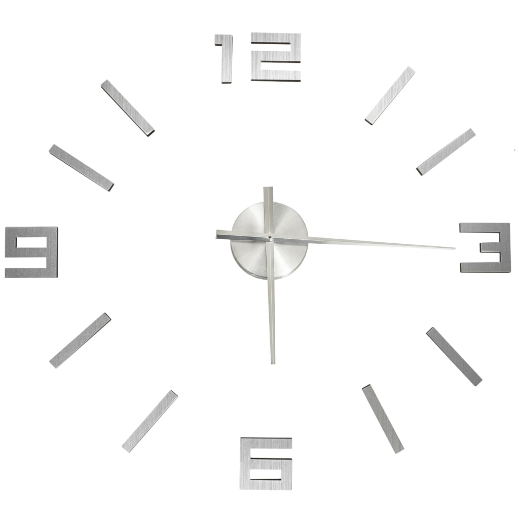 Reloj 3D de pared con dise?o moderno plateado 100 cm XXL - COMFORTXL ...
