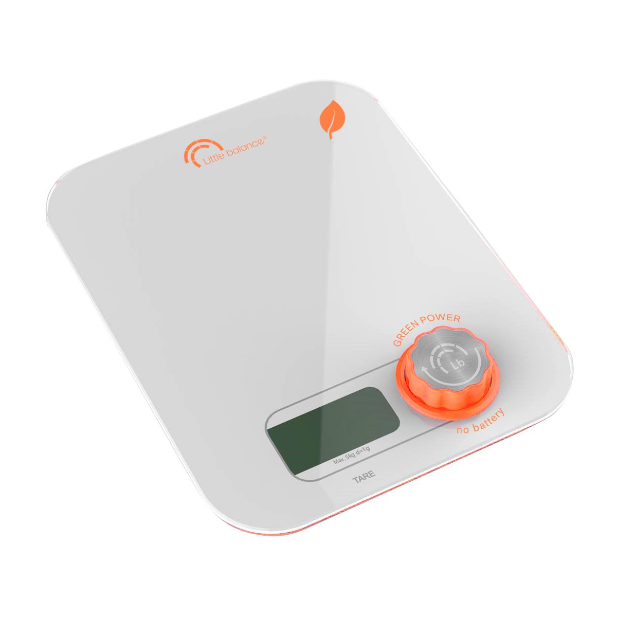 Balance de cuisine LITTLE BALANCE blanc/orange Kinetic | Leroy Merlin
