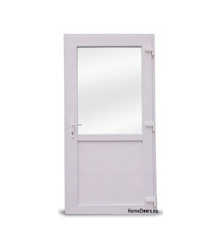 Portes de magasin extérieures en PVC 100/210 blanc DROITE | Leroy Merlin