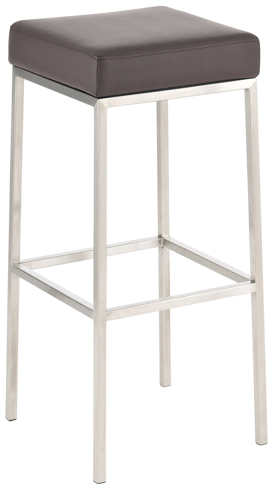 Tabouret de bar Montréal 80 Marron|Acier inoxydable | Leroy Merlin