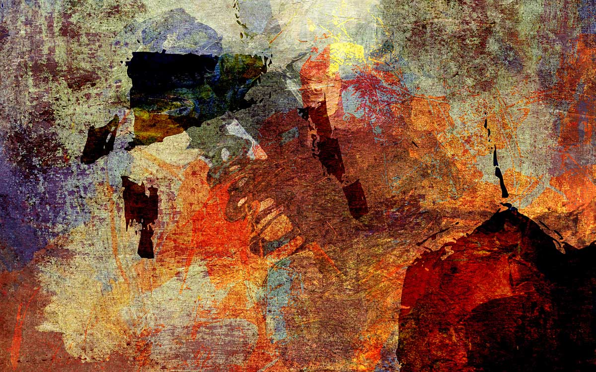 Tableau abstrait tempête solaire - 80x50 cm | Leroy Merlin