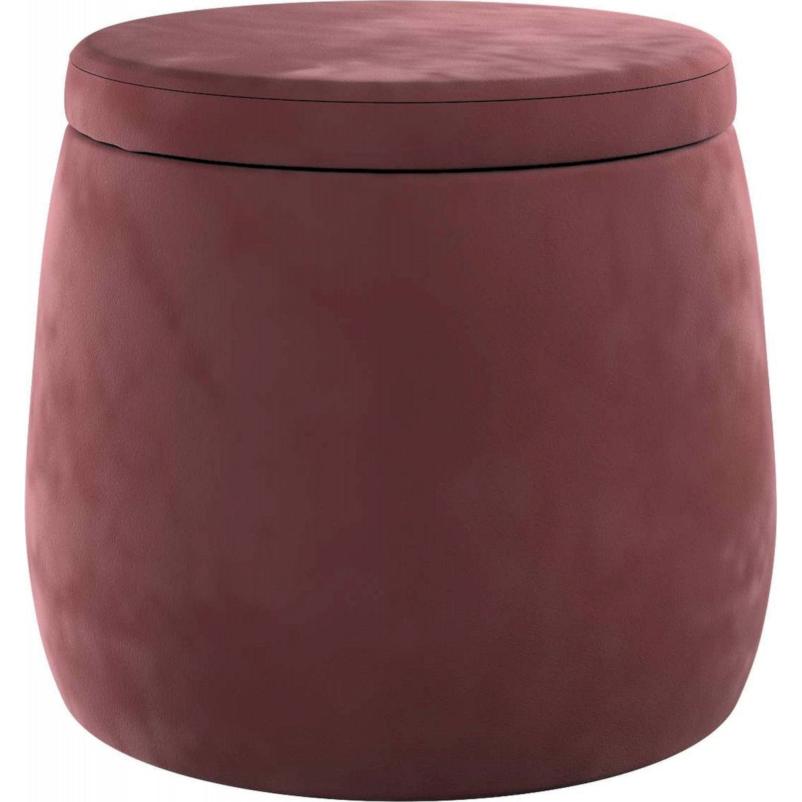 Pouf rangement en velours 40 x 40 x 40 cm Rouge Bourgogne | Leroy Merlin