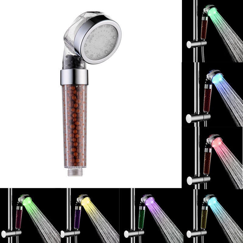 Ducha de mano para baño con luz LED de 7 colores. Cabezal de ducha de ...