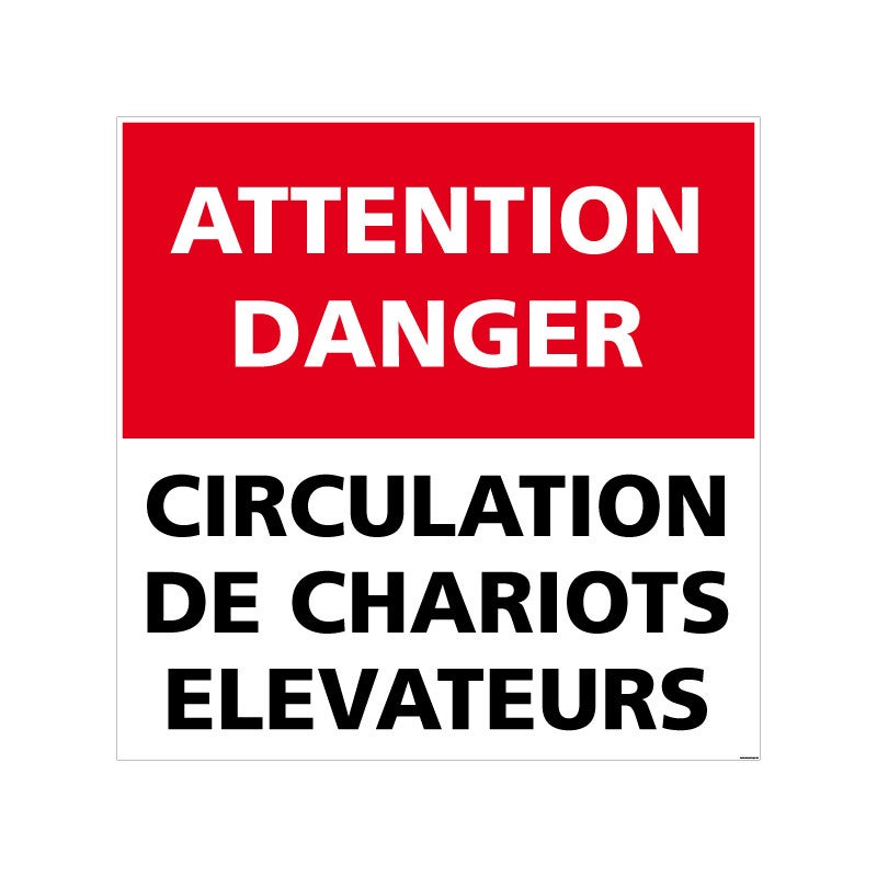 PANNEAU DE SIGNALISATION ATTENTION DANGER (C1283) 450 x 450 mm Matière ...