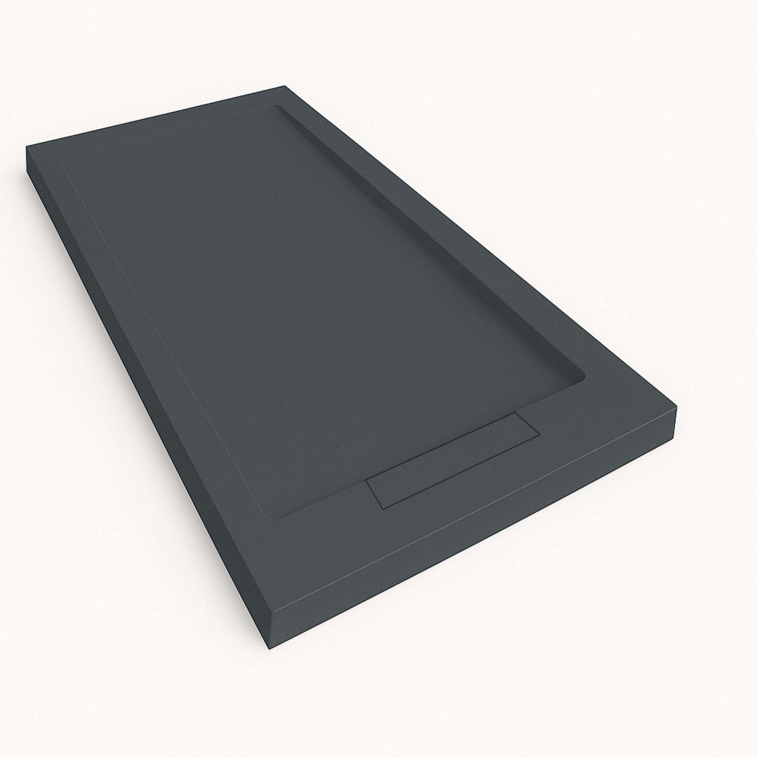 Plato de ducha Steen con marco 80X180 cm color Gris Grafito RAL 7016 ...