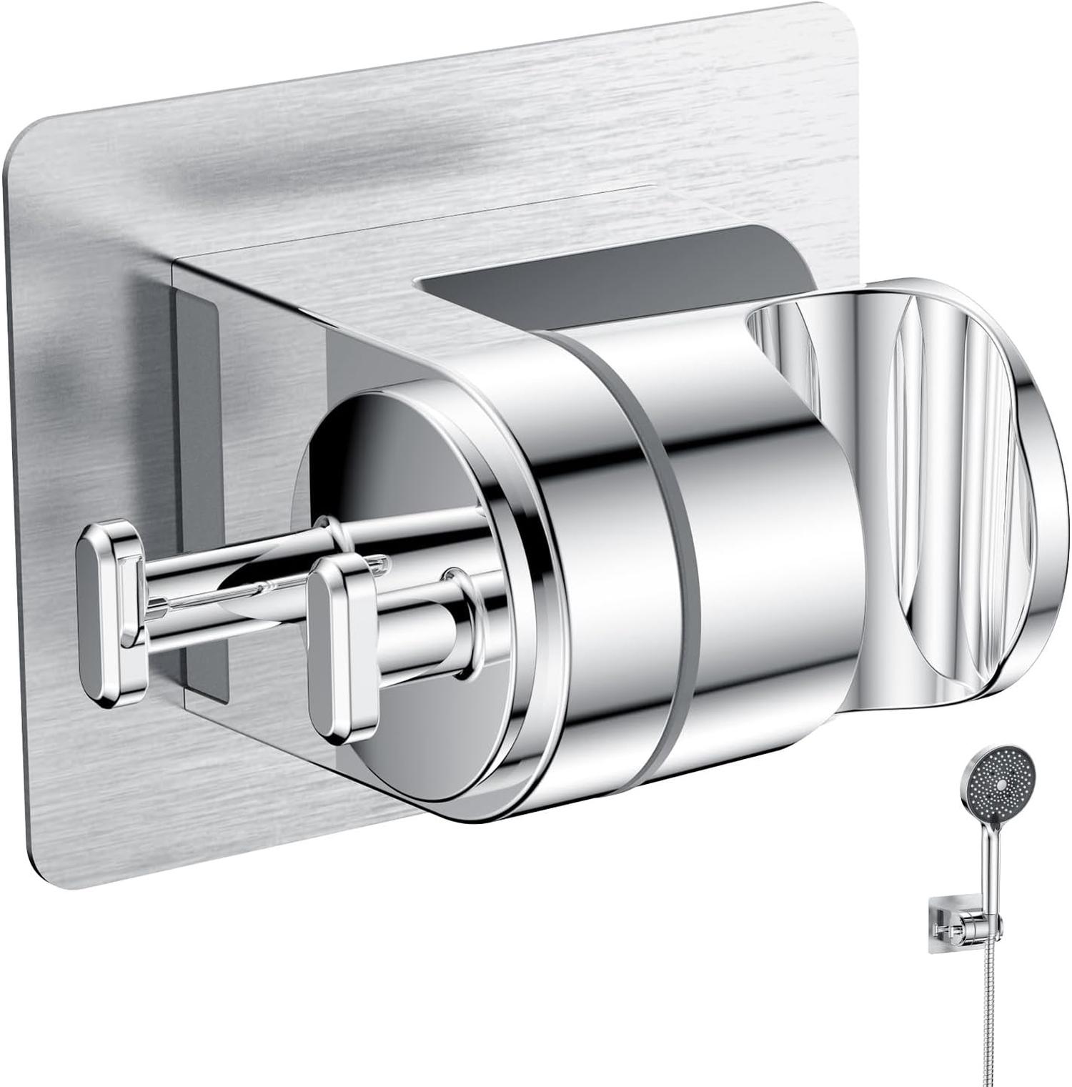 Support douche sans percage, fixation par colle, réglable à 45 ...