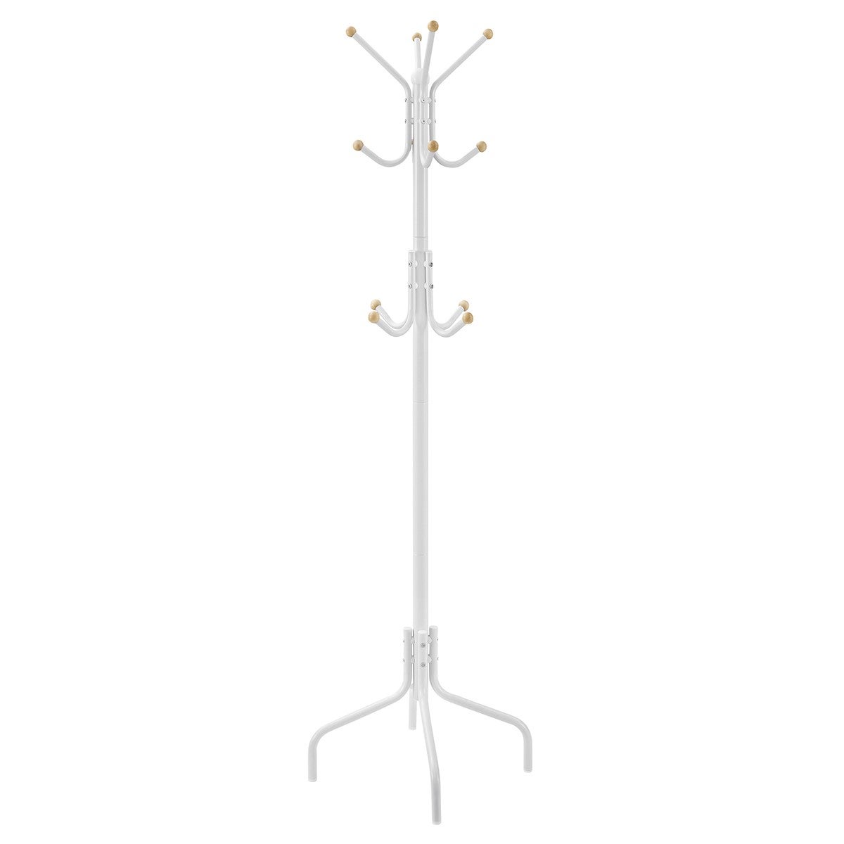 Perchero de pie metálico con 12 ganchos, diseño estable de 4 patas ...