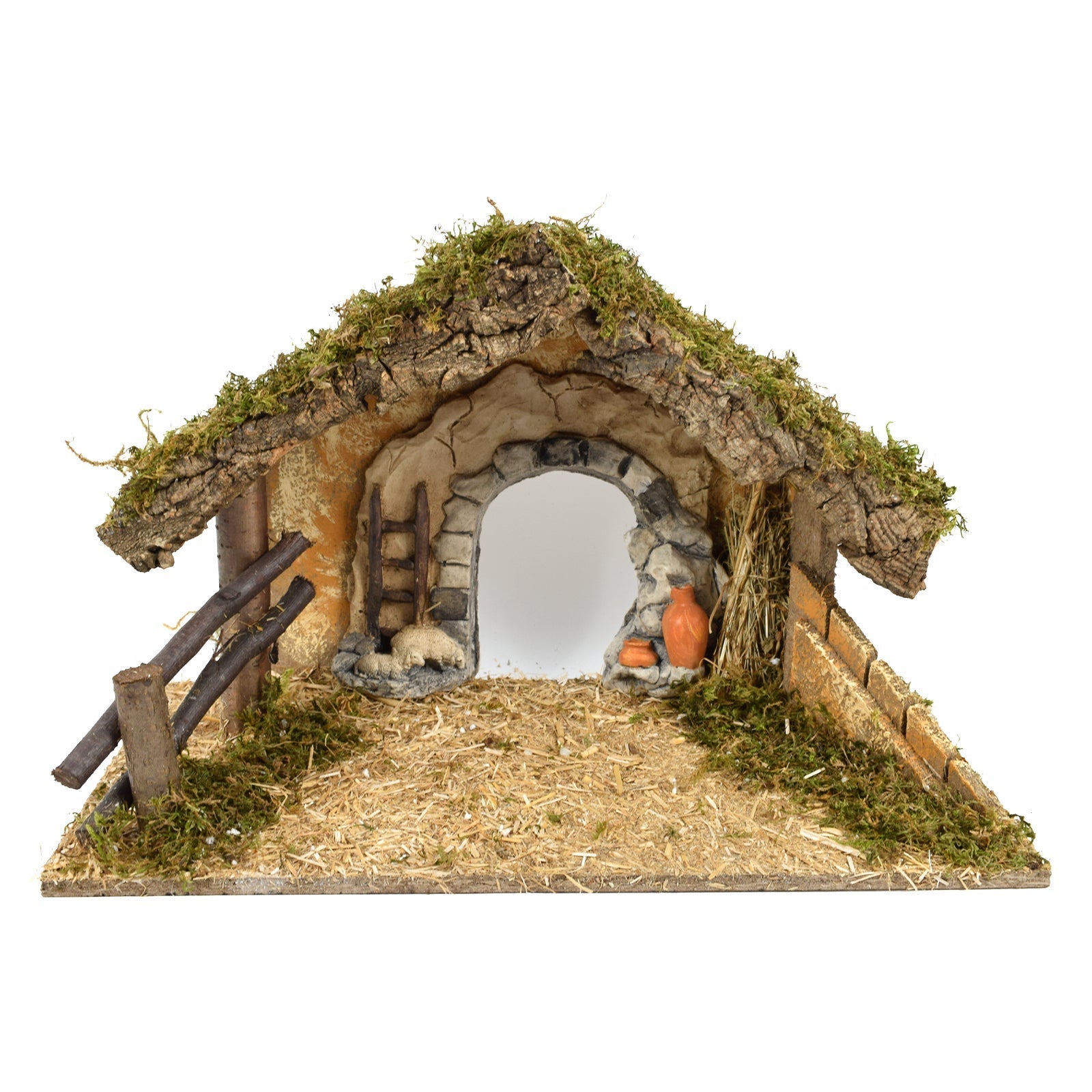 Cabaña decorativa navideña con ánforas y ovejas para belén / Título predeterminado | Leroy Merlin