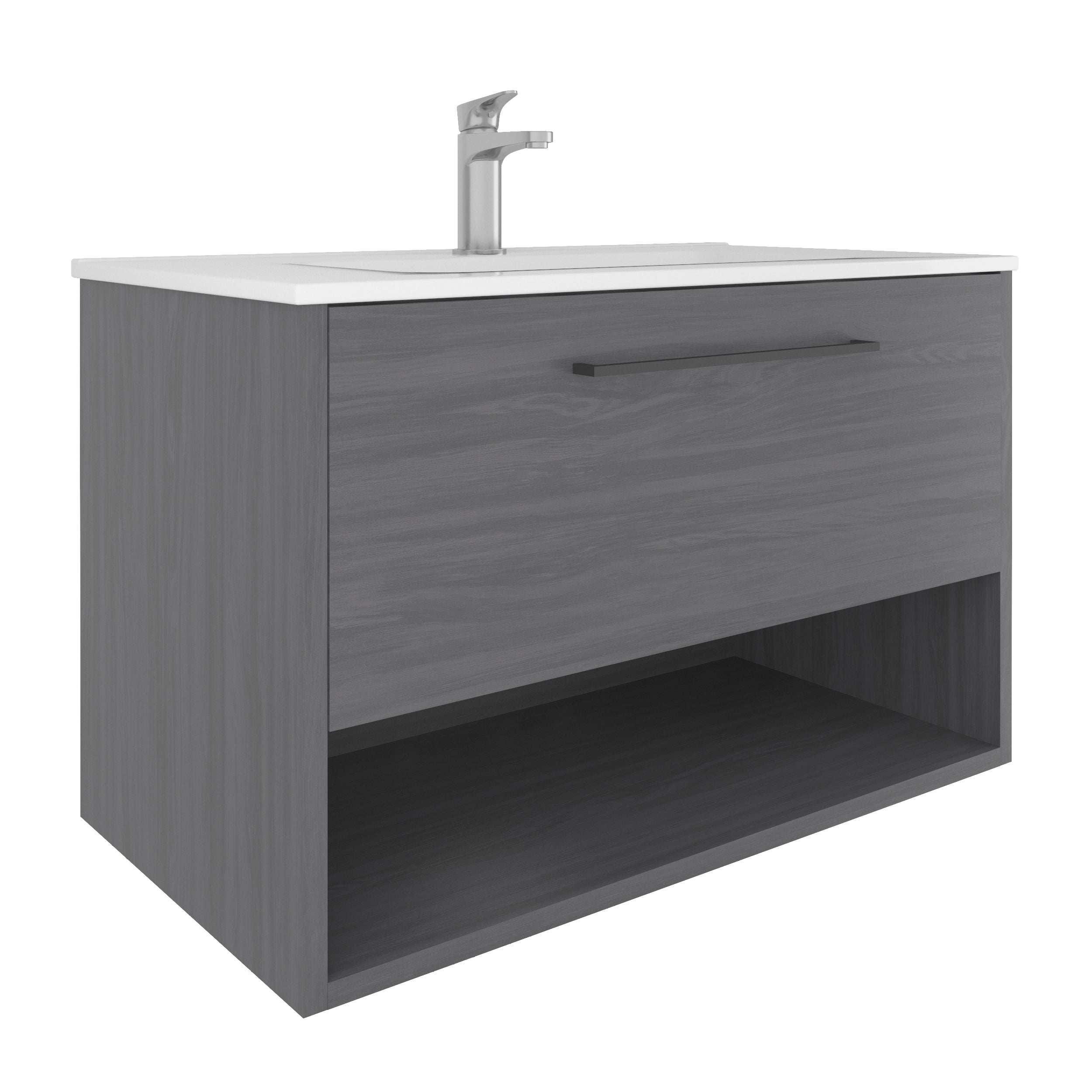 Meuble de salle de bain 80 cm + lavabo céramique Soho | L 80 X L 50 X P ...