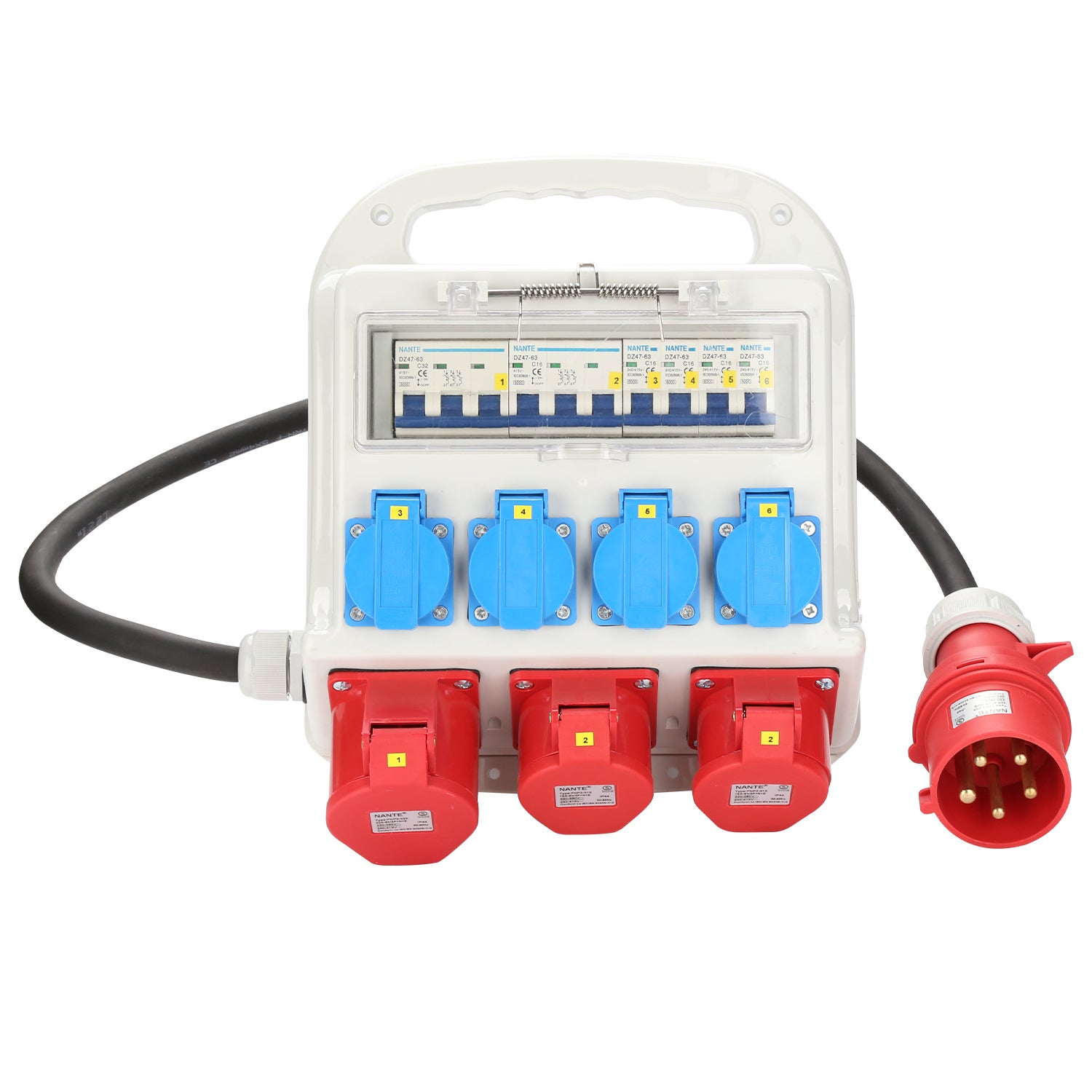 Cuadro eléctrico monofásico Distribuidor de corriente 2 x CEE 400V ...