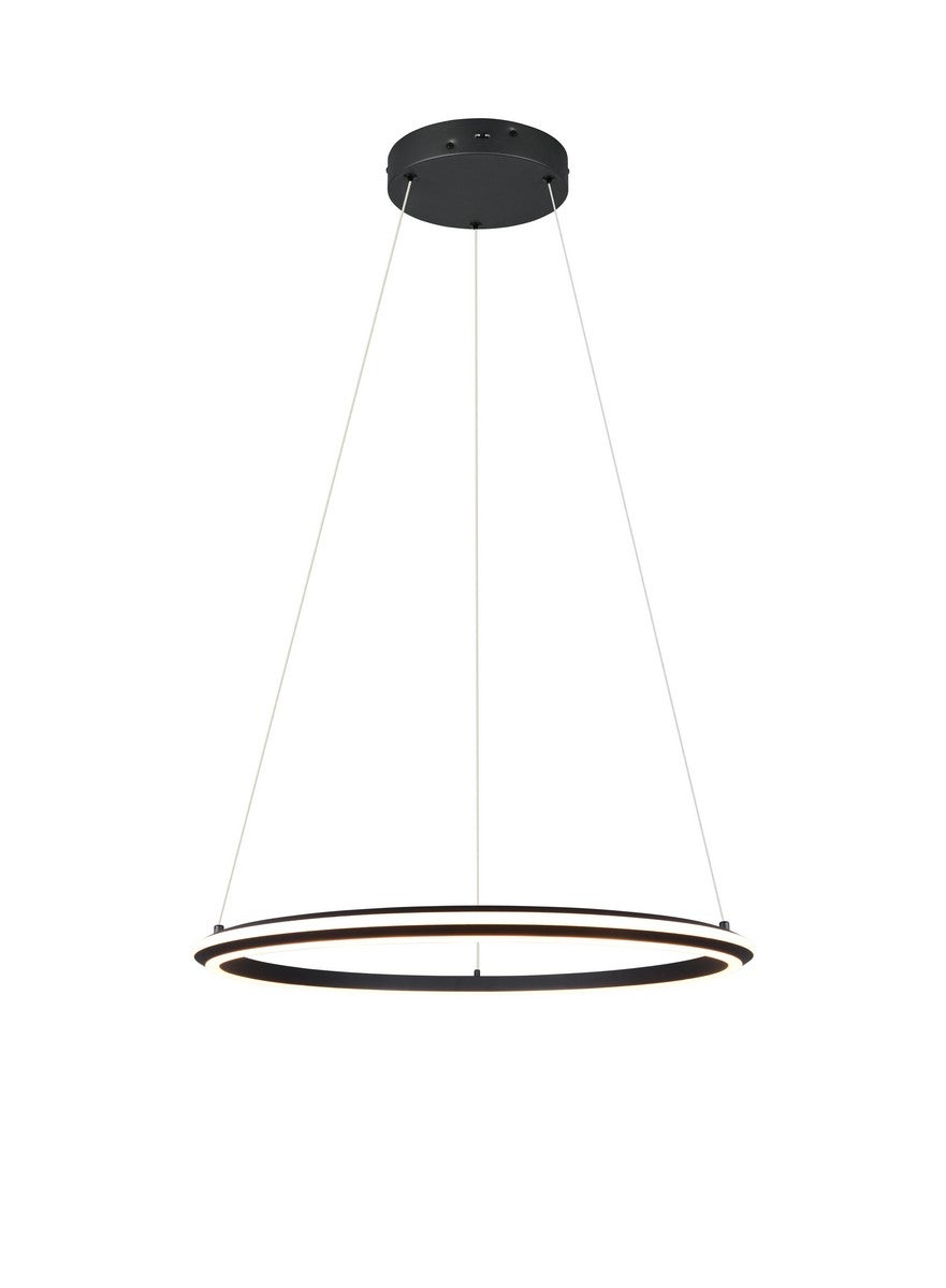Suspension LED moderne AMADOR noire anneau 75 cm CCT 2300-4000K ...