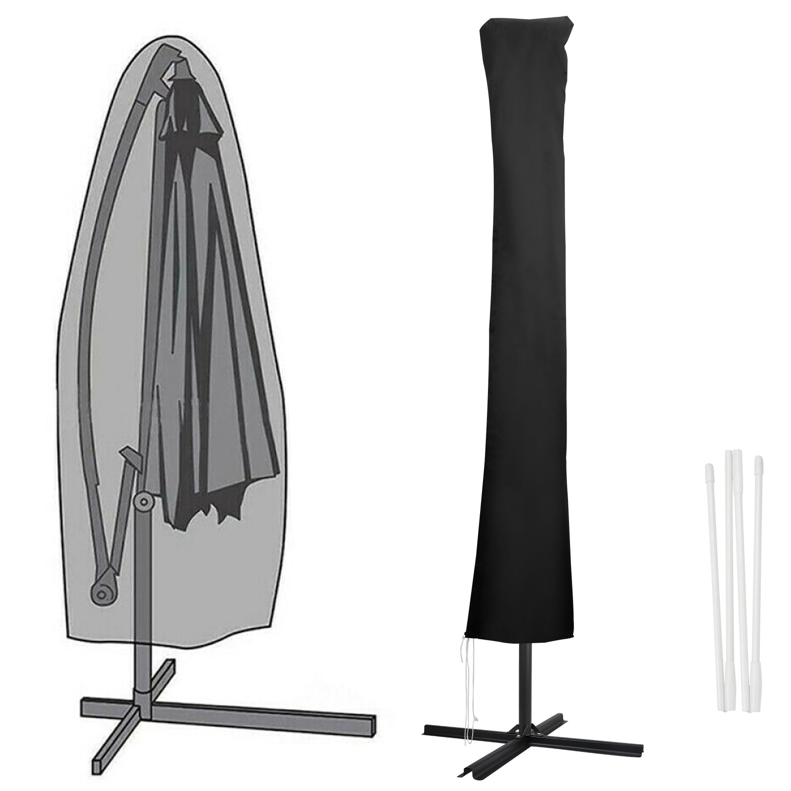 190cm Housse de protection pour parasol housse de protection pour ...