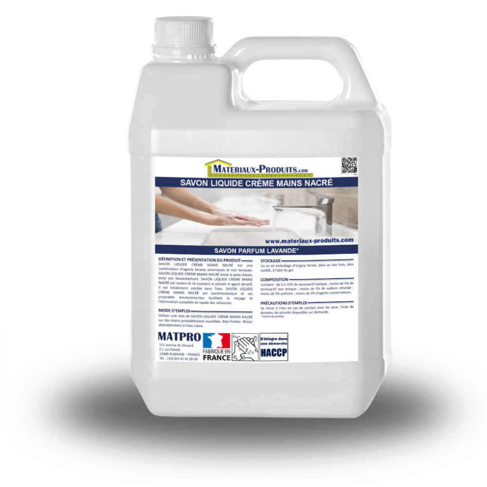 Savon liquide crème mains nacré Bidon de 20 L Lavande - CREME10 ...