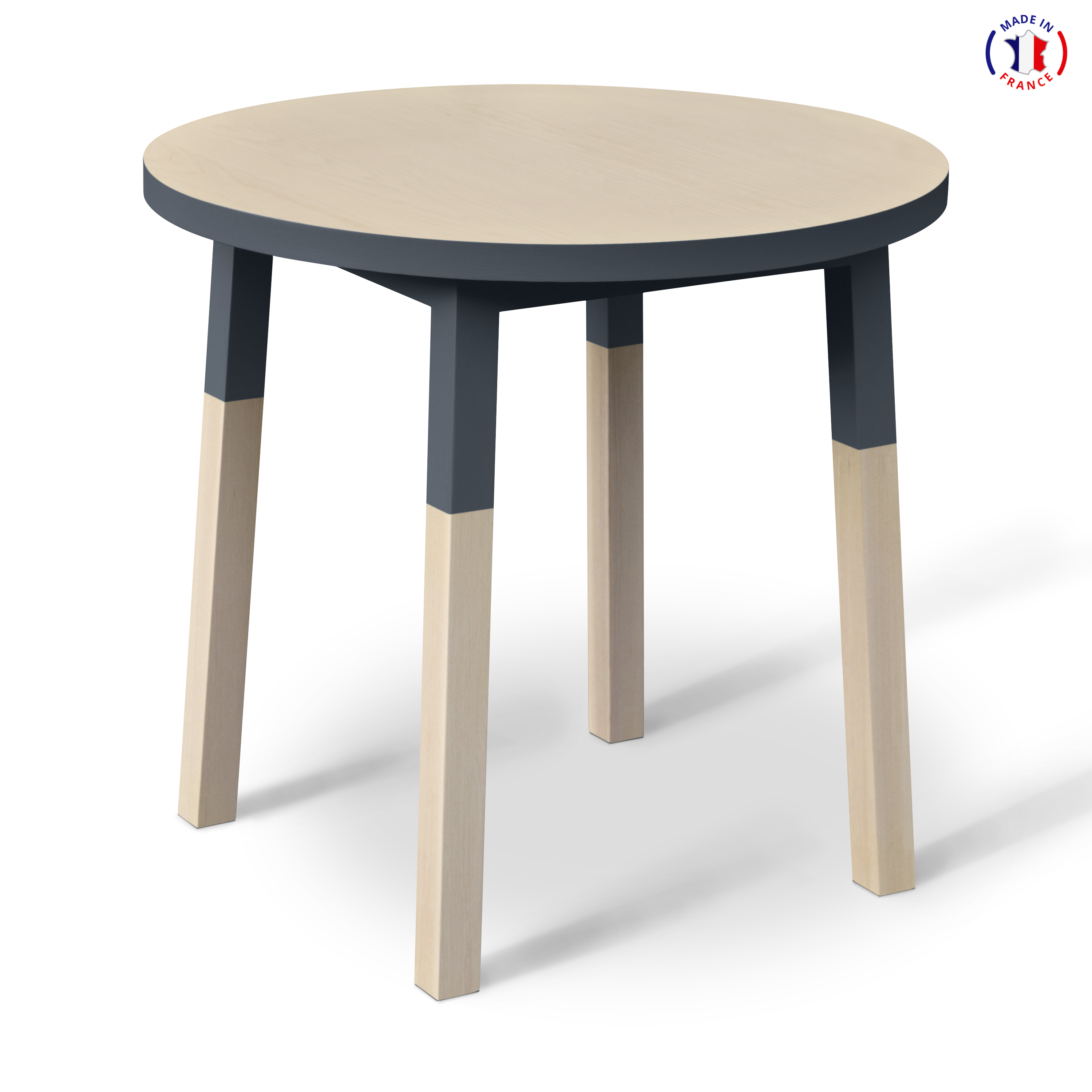 Table ronde diamètre 90 cm, 100% frêne massif - MON PETIT MEUBLE ...