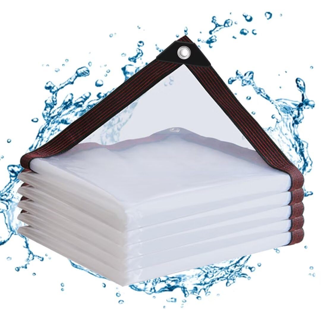 Bâche transparente avec œillets, bâche imperméable robuste, auvent en ...