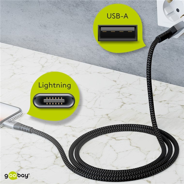 Câble lightning usb 2 mètres CONECTICPLUS | Leroy Merlin