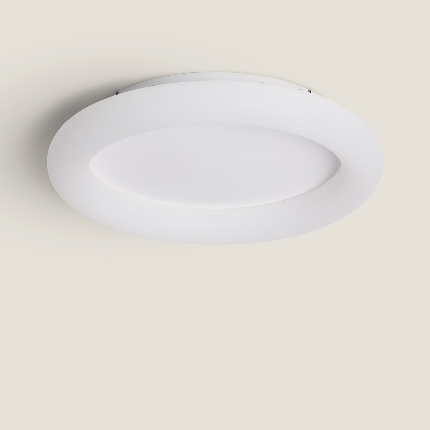 Ledkia - Plafón LED 36W Circular Metal Ø400 mm Irlava, Blanco, Metal,PC ...