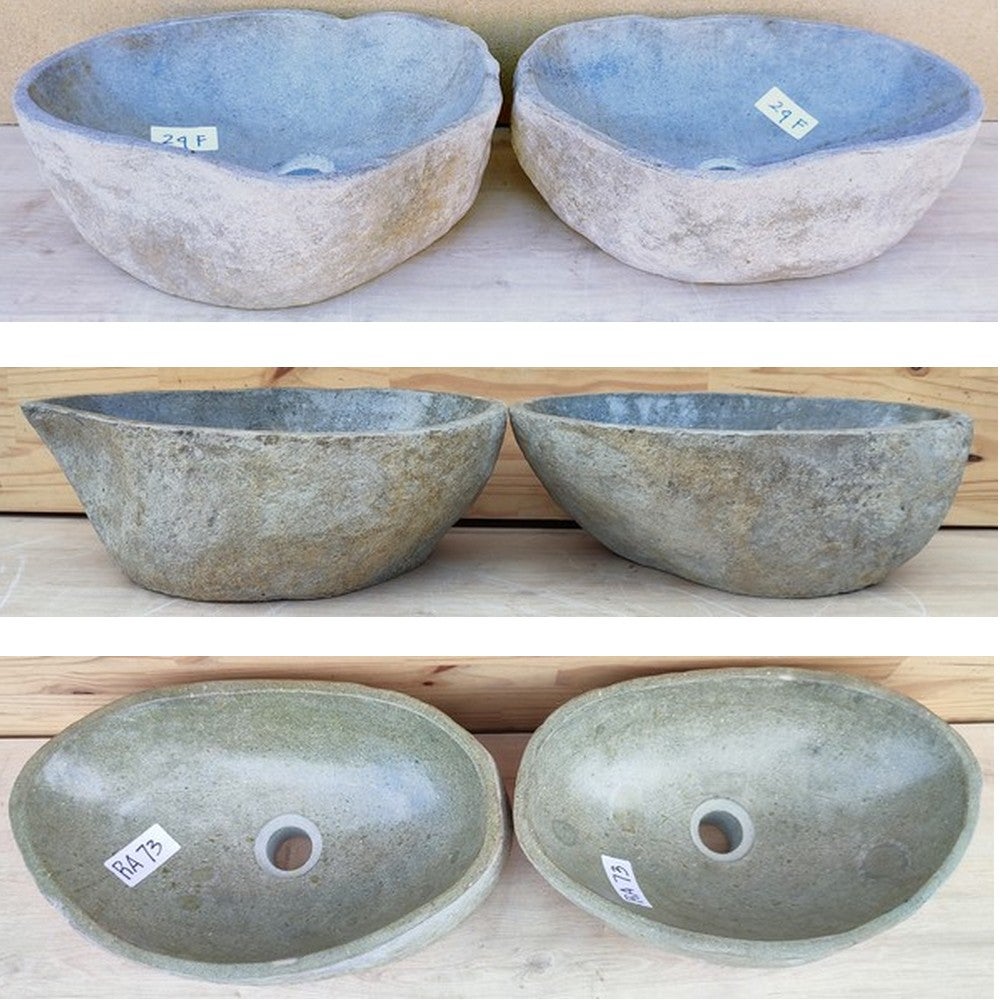 Double vasque en pierre DUO 40cm. choix sur photos et mesures envoyées ...