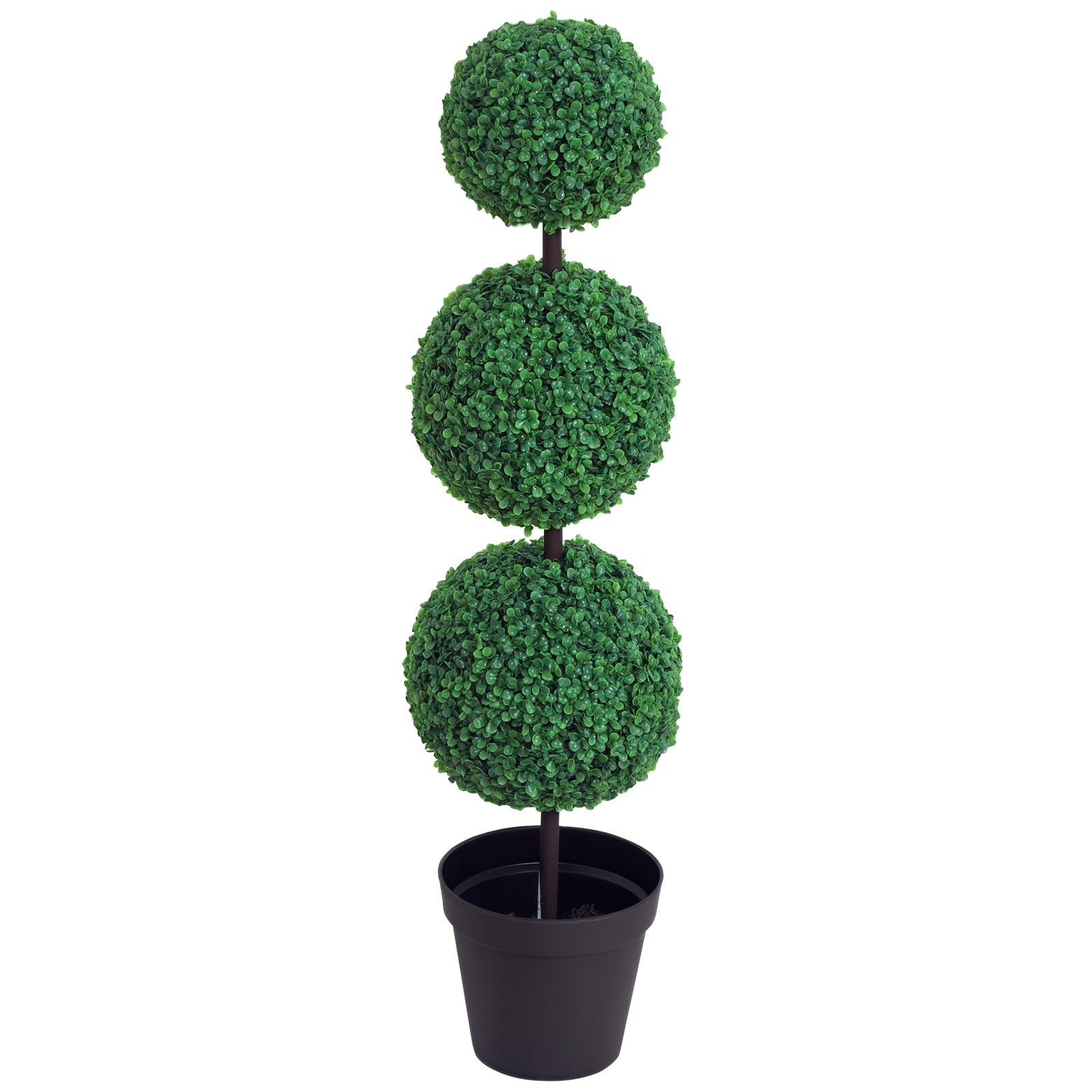 Buis artificiel topiaire forme boules, Ø30x112 cm, vert | Leroy Merlin