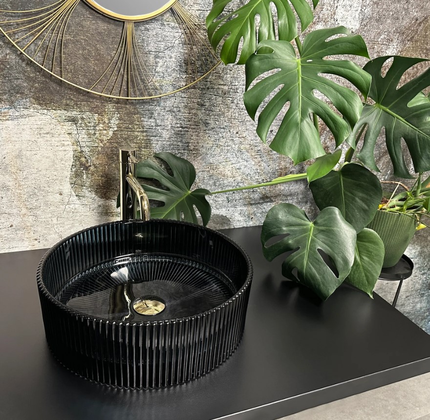 Umywalka Nablatowa Rea Ingrid Czarny 40 X 40 - Leroy Merlin