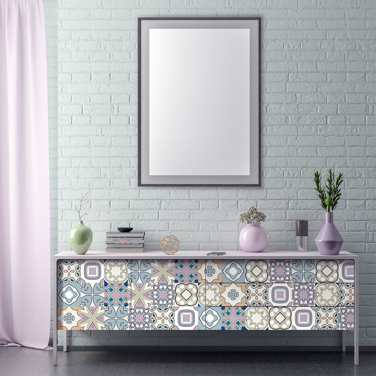 30 vinilos baldosa de cemento muebles fonseca - adhesivo de pared ...