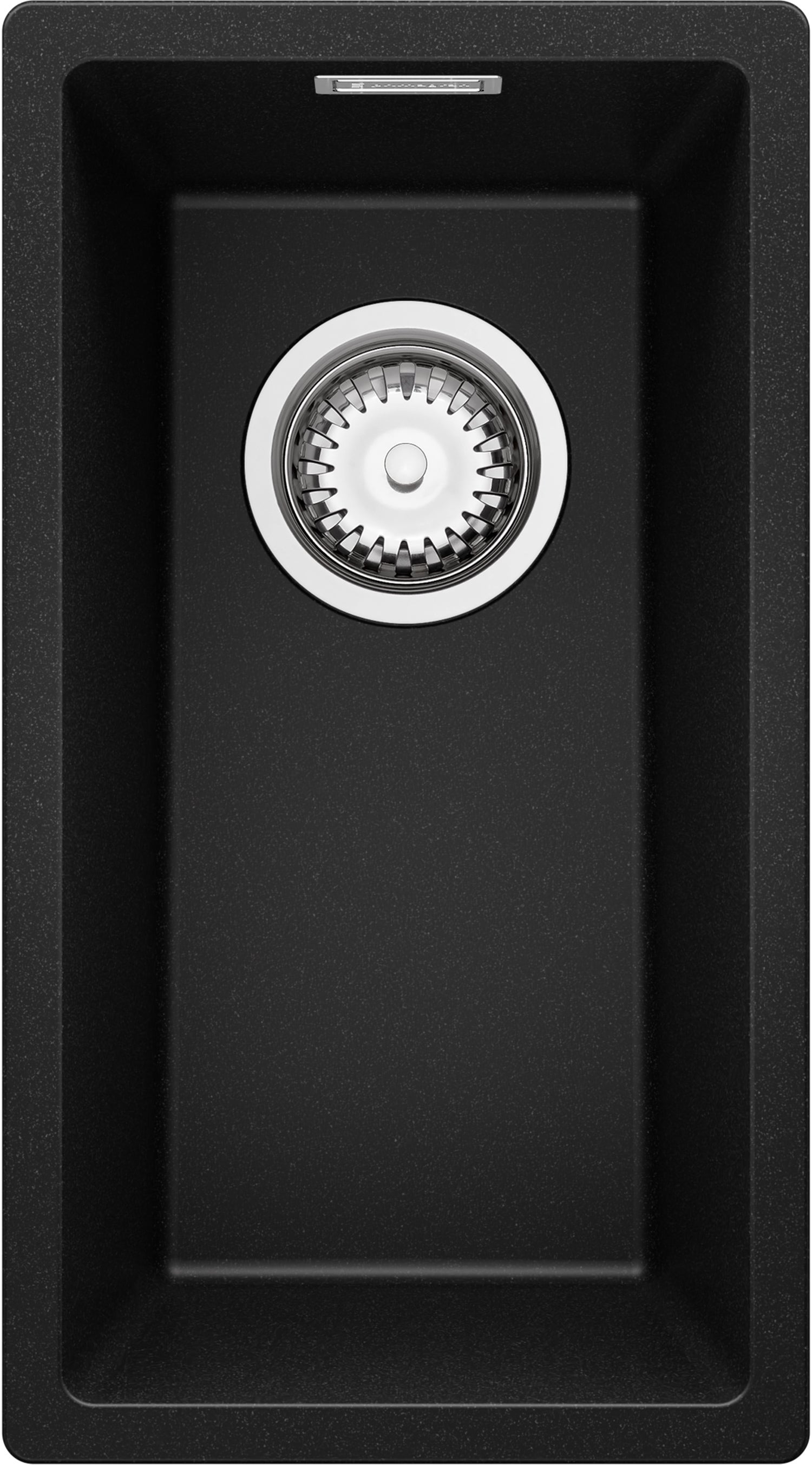 Evier Sous Plan Noir 26x47cm, Evier en Granit 1 bac + Kit de Vidage ...