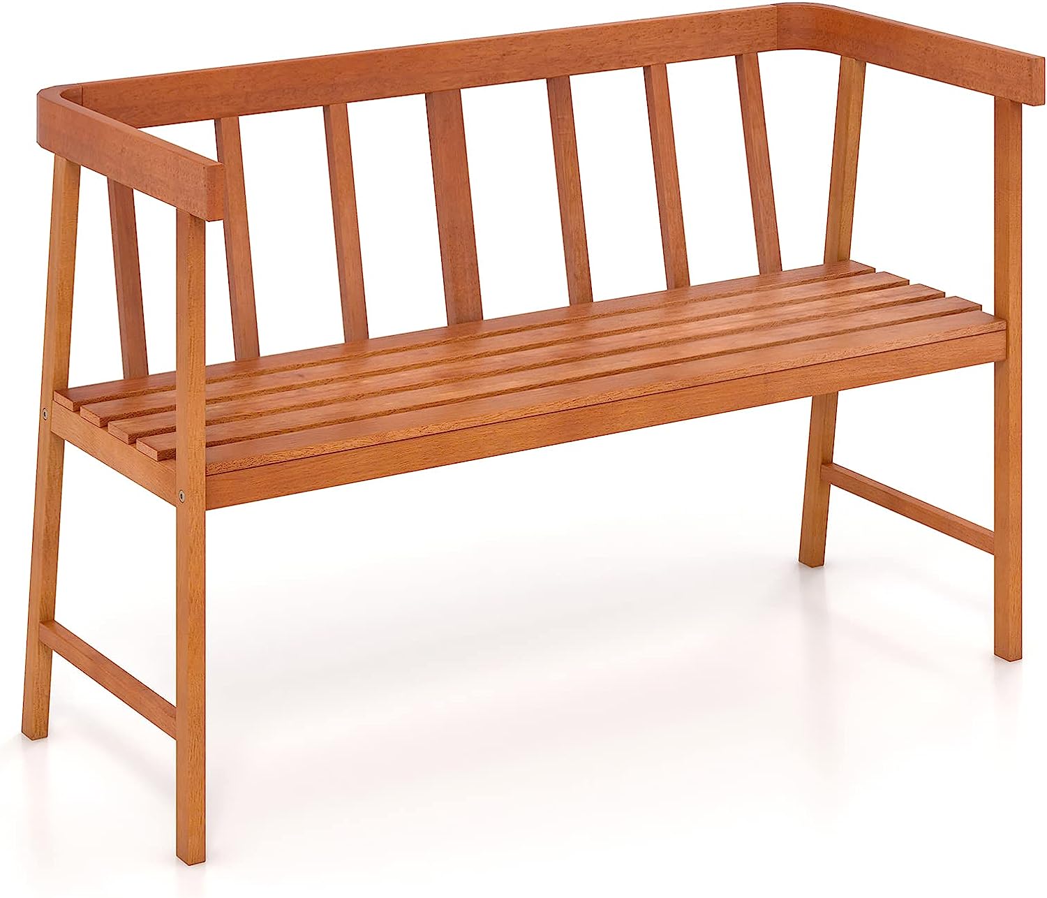 Banc de Jardin en Bois Acacia, Banquette à Lattes 2 Places Charge 360KG ...