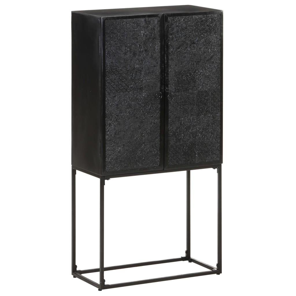 Buffet Noir 60x30x120 cm Bois massif d'acacia et de manguier | Leroy Merlin