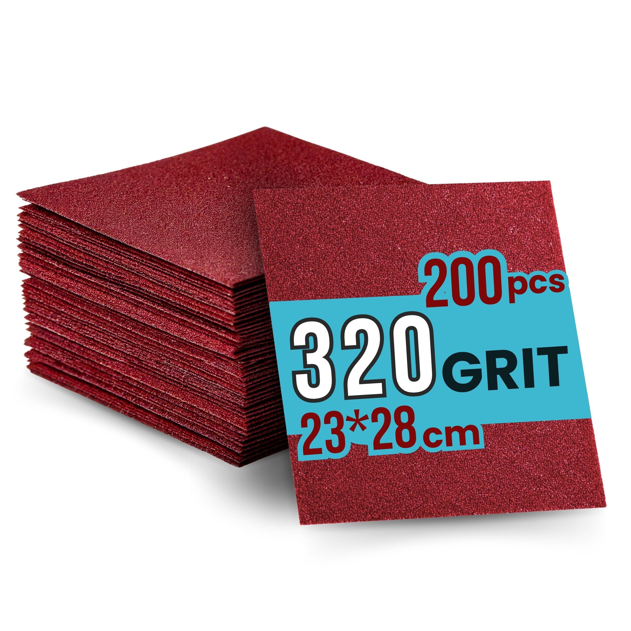 200 Hojas Abrasivas Papel de Lija 230X280 mm (320 Grit) - Papel de ...