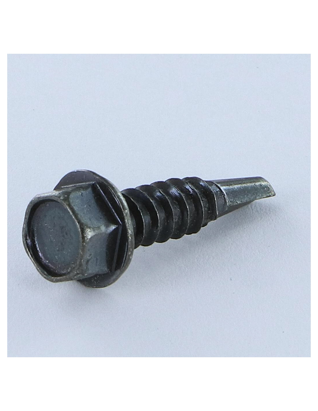 Vis autoperceuse Tête hexagonale TH 5.5X22 Filet tôle Acier zingué noir ...