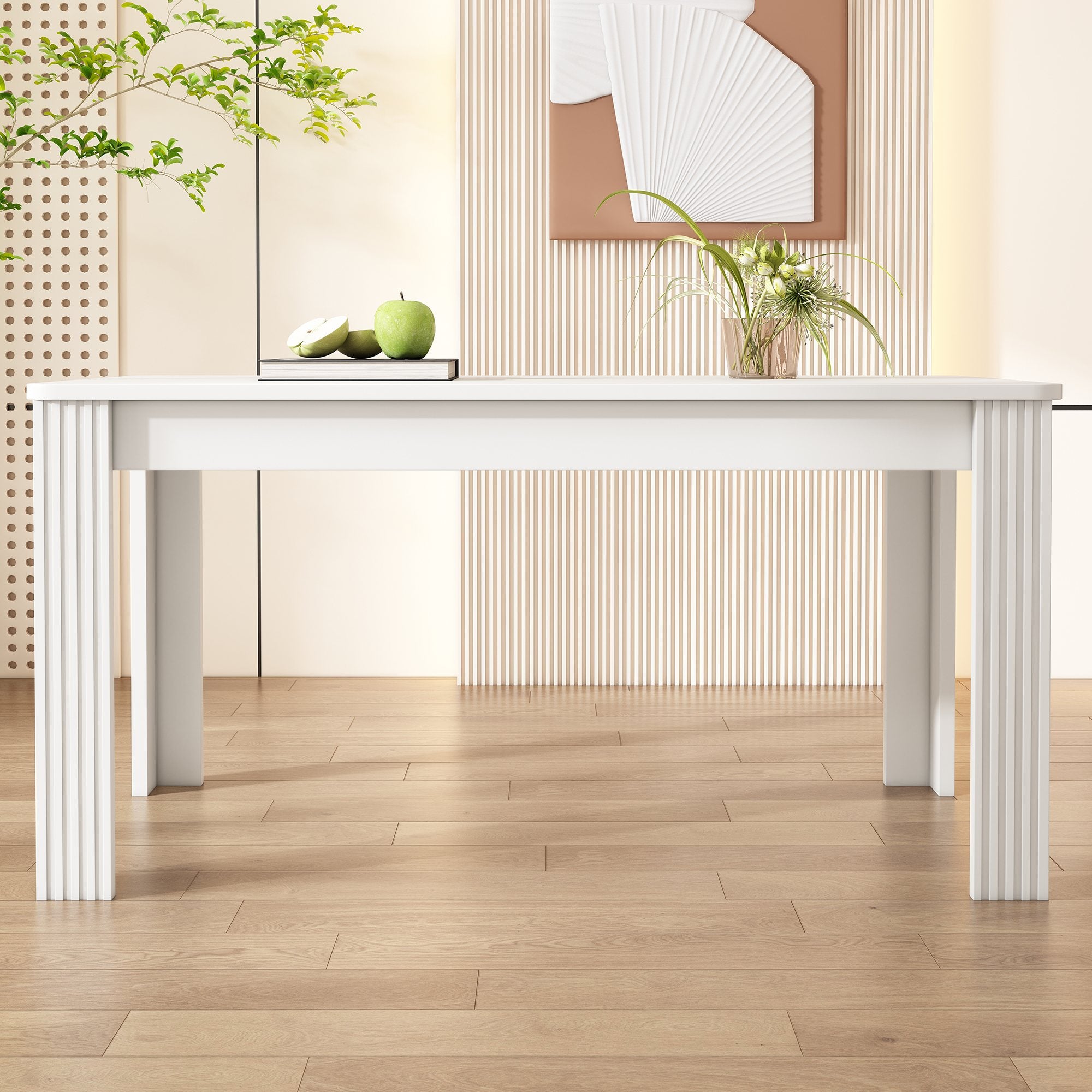 Mesa de comedor con cuatro patas - estilo moderno - Blanco | Leroy Merlin