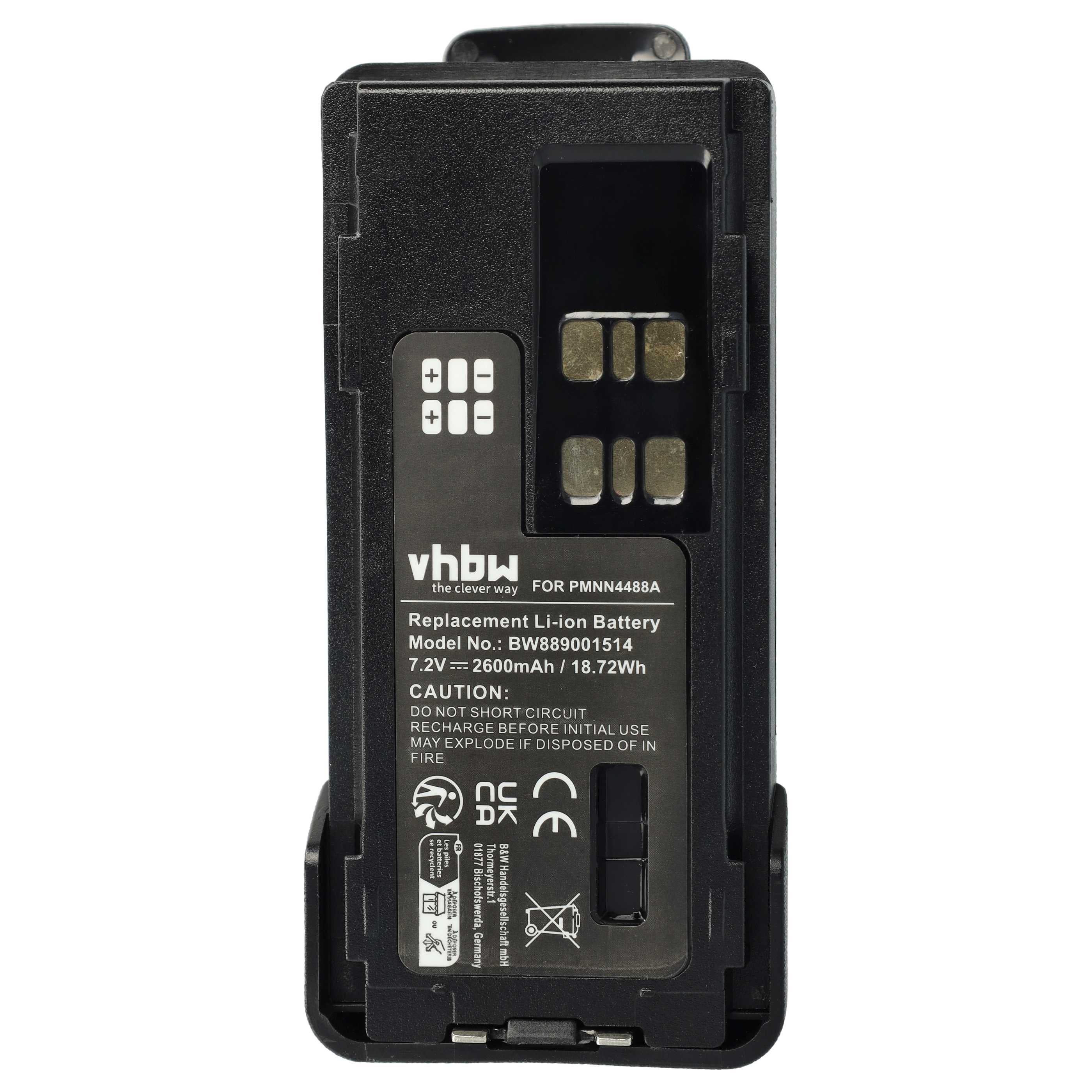 Vhbw Batterie remplacement pour Motorola PMNN4418, PMNN4418AR ...