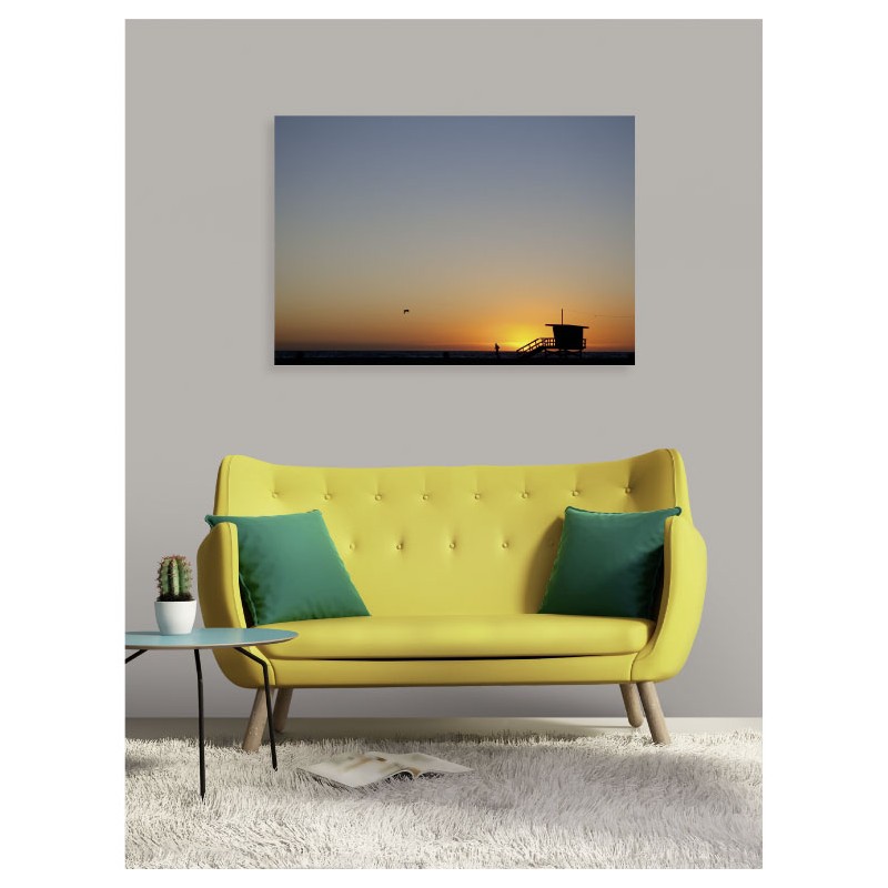 Tableau toile en kit VENICE BEACH 180 x 130 cm - Toile textile sans PVC ...