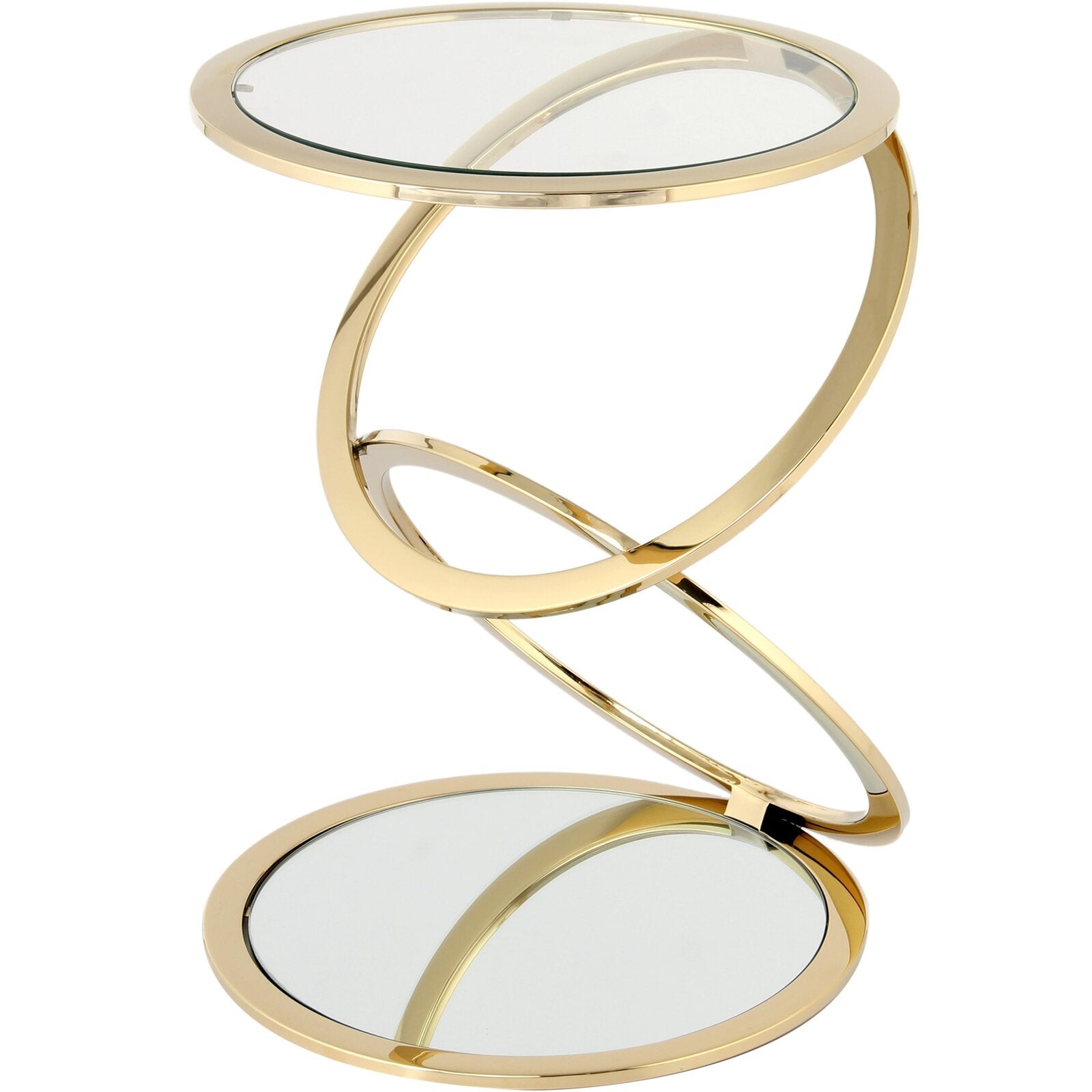 Table d'appoint spiral 525 40 x 40 x 54 cm Or | Leroy Merlin