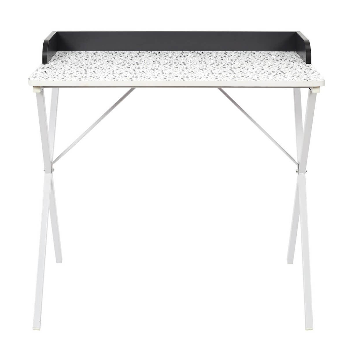 PINTO - Bureau Blanc Motifs Eclats Rebord Noir | Leroy Merlin