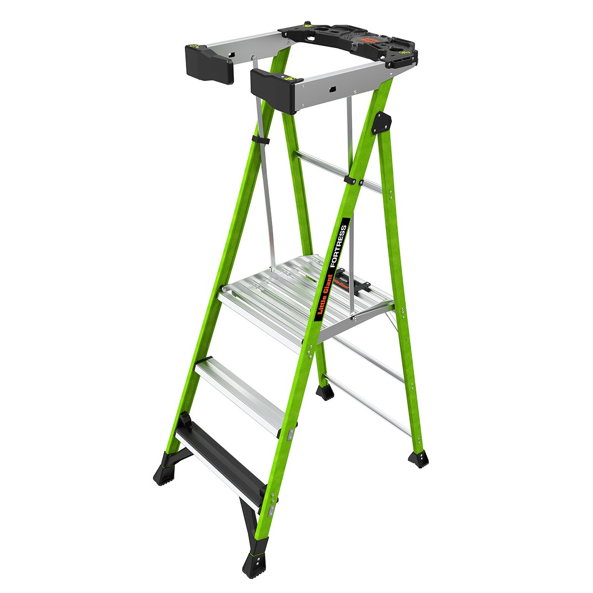 Escalera de plataforma con jaula de seguridad | Leroy Merlin