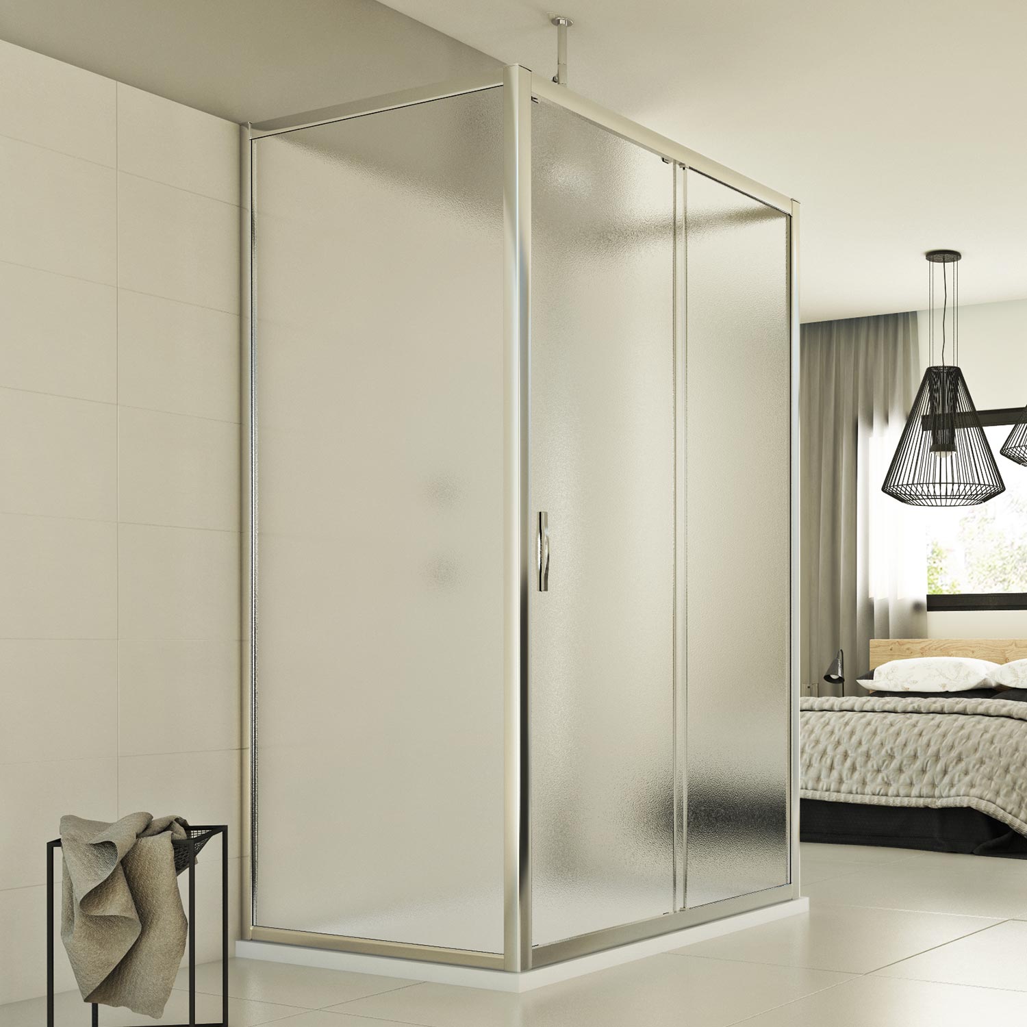 Box Doccia 3 lati 75x120x75 CM H198 stampato C mod. Young Trio 1 Anta P ...