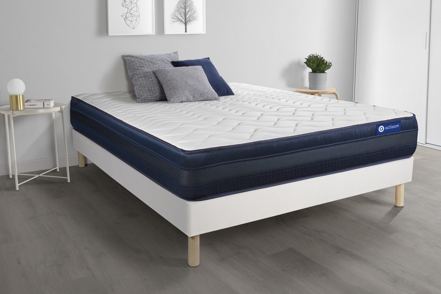 Ensemble matelas 160 x 200 cm Actilatex tech - Latex et mémoire de ...