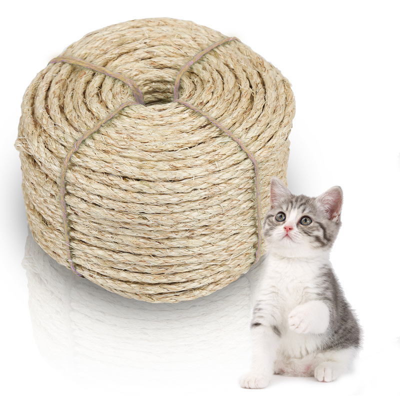 Árbol para gatos de cuerda de sisal natural, juguete para gatos, longitud 5000 x 0,6 cm | Leroy ...