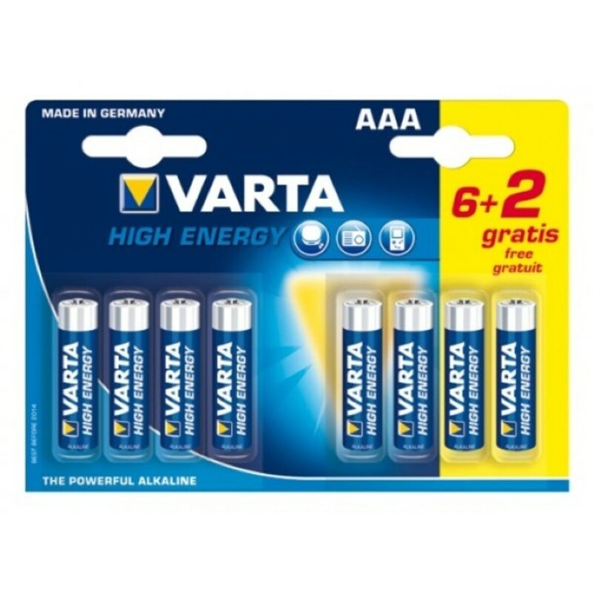 Pila Varta LR6 AAA 1,5V High Energy (8 pcs) | Leroy Merlin