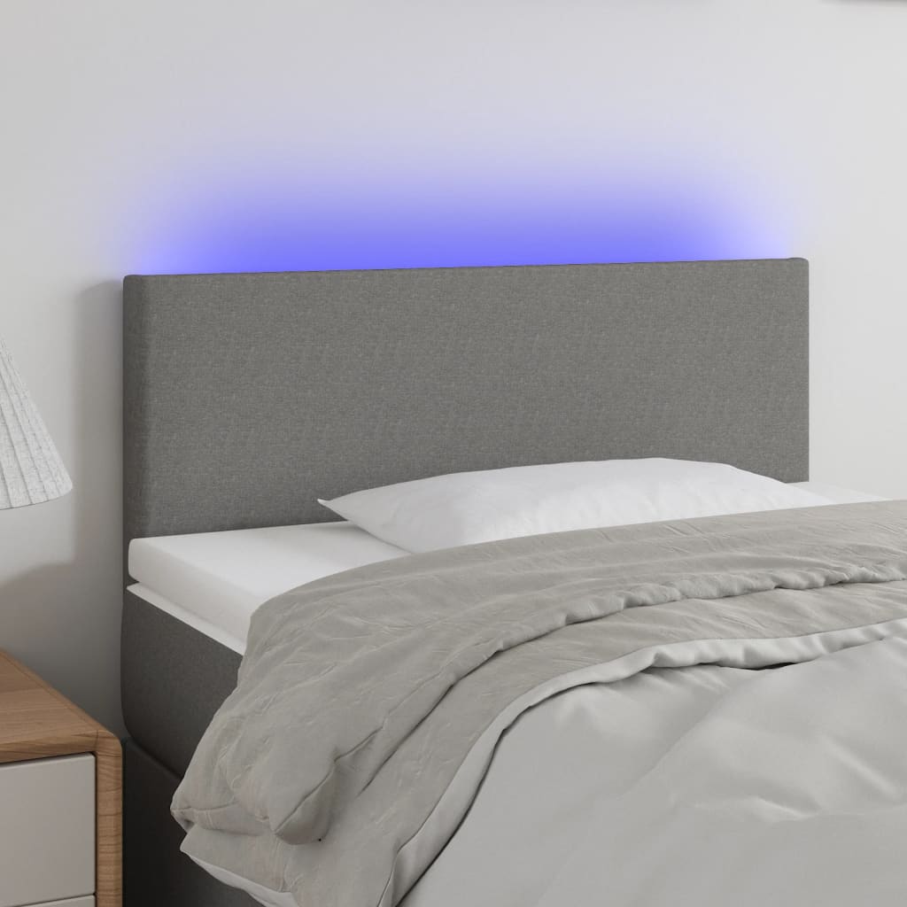 Tête de lit à LED Pour Lit adulte，Décoration murale Gris foncé 80x5x78 ...