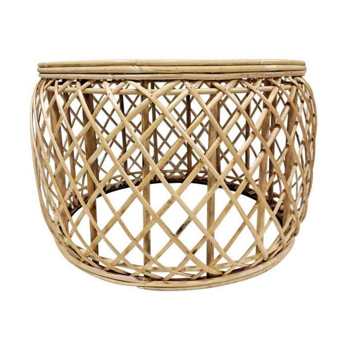 Paris Prix - Table D'appoint En Rotin "massa" 60cm Naturel | Leroy Merlin