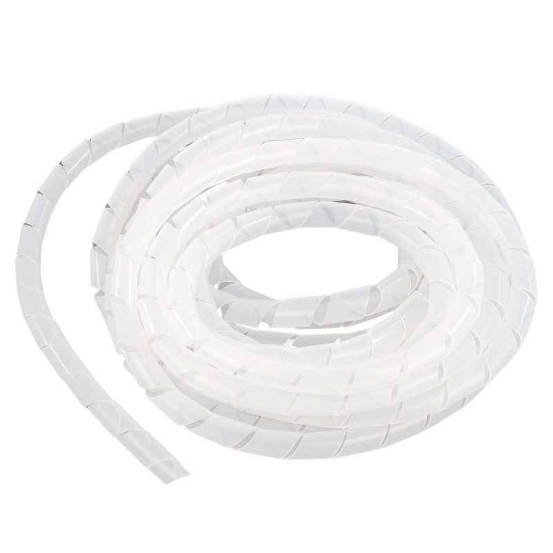 Cinta Helicoidal Blanca Organizadora de Cables 4 mm rollo 10m: flexible ...
