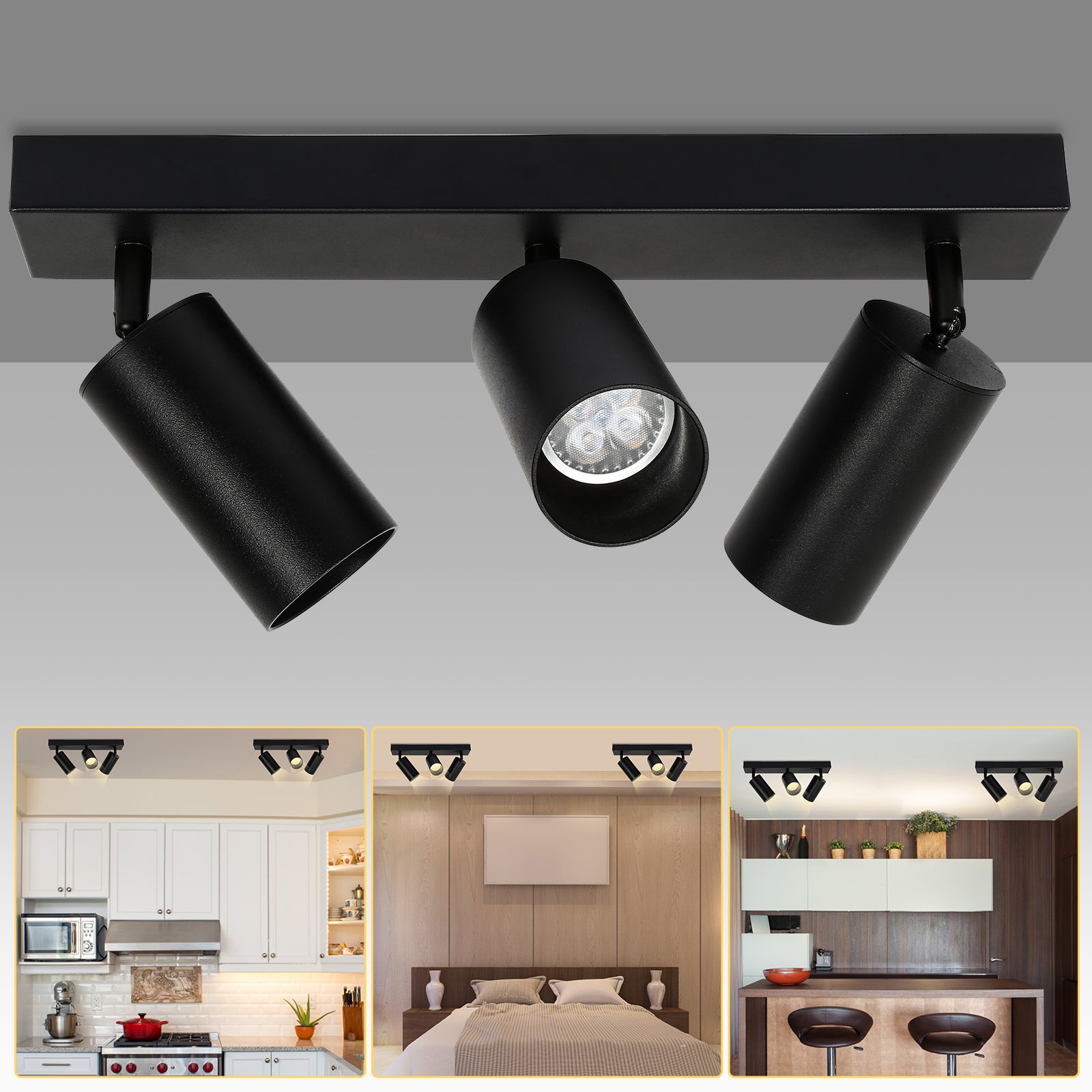 Lámpara de techo Lámparas de techo LED Foco de techo plateado Foco de ...