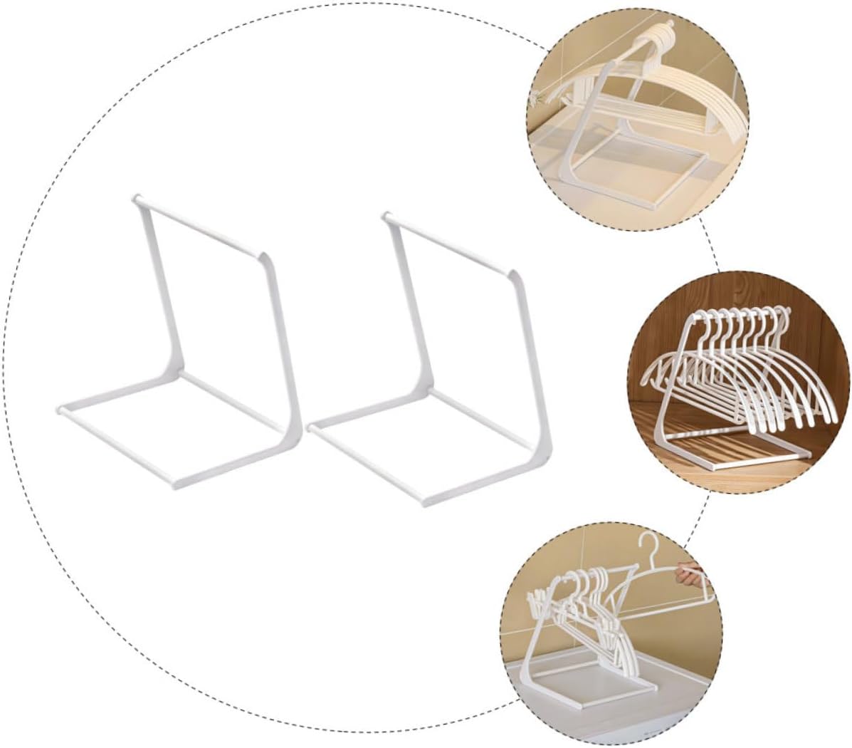 (2 pièces) Support de rangement pour cintres, sur pied, comptoir ...